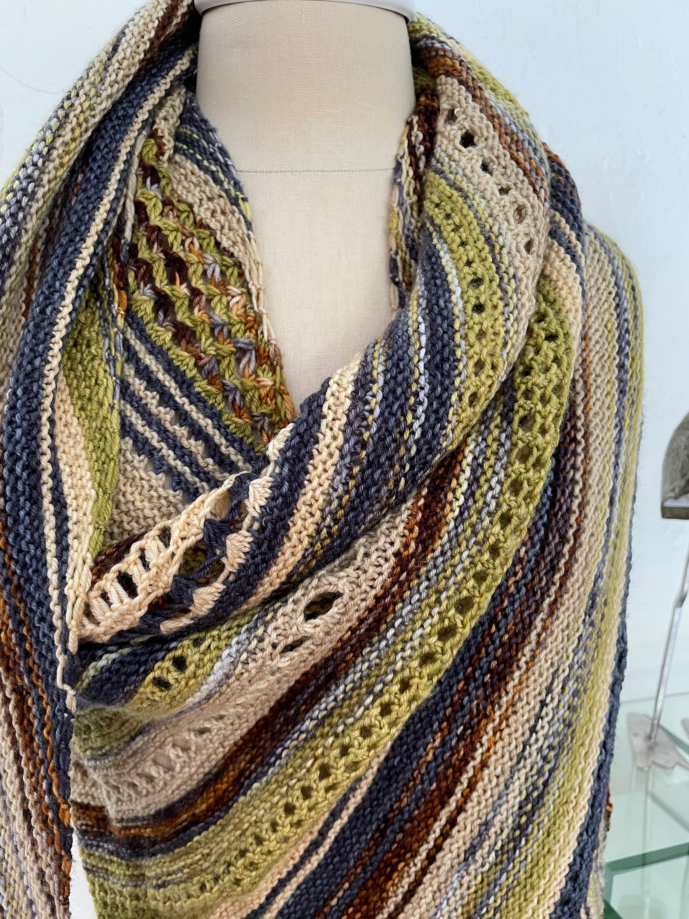 Which Color Comes Next? Asymmetrical Shawl - Etsy