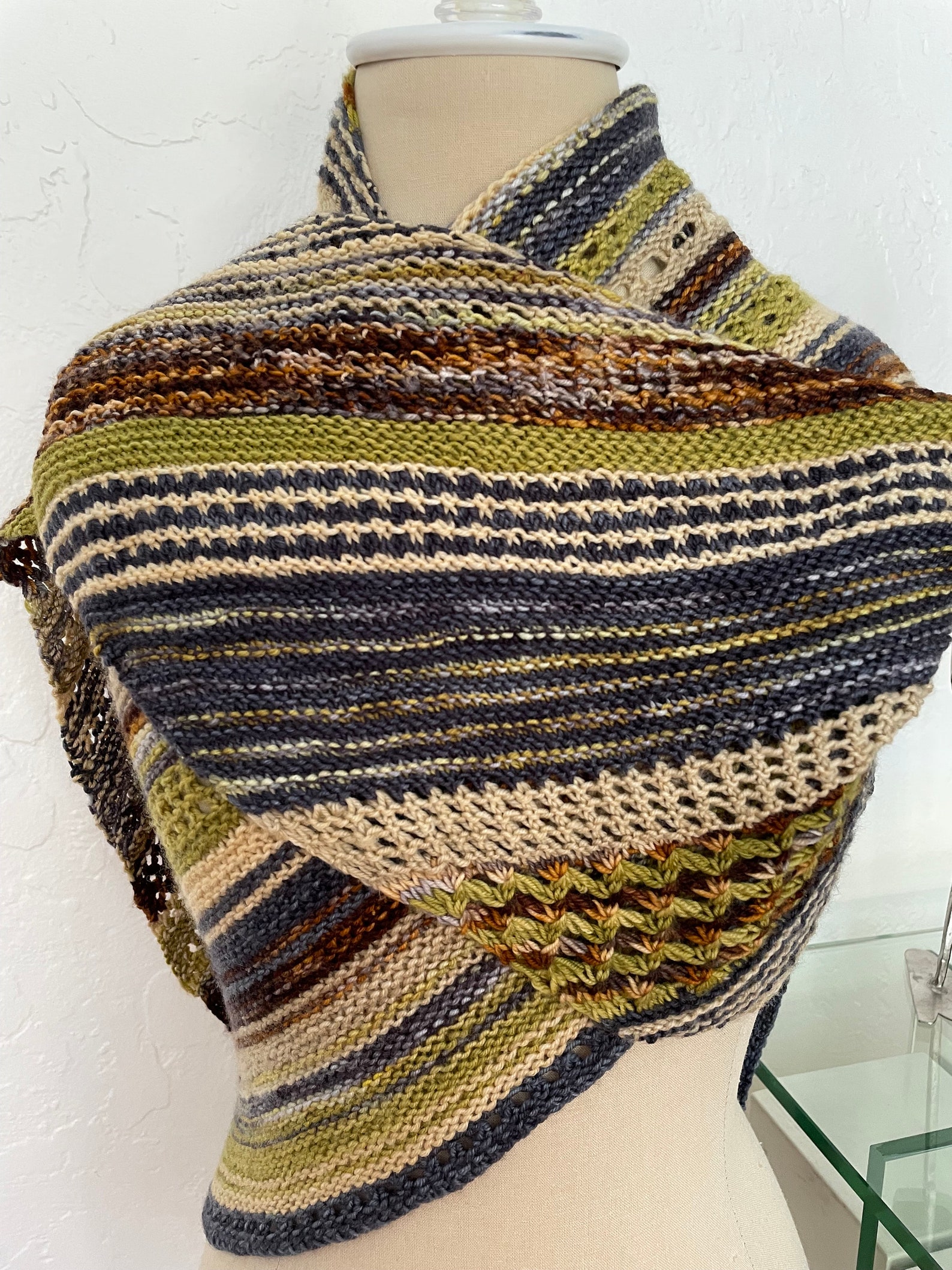 Which Color Comes Next? Asymmetrical Shawl - Etsy
