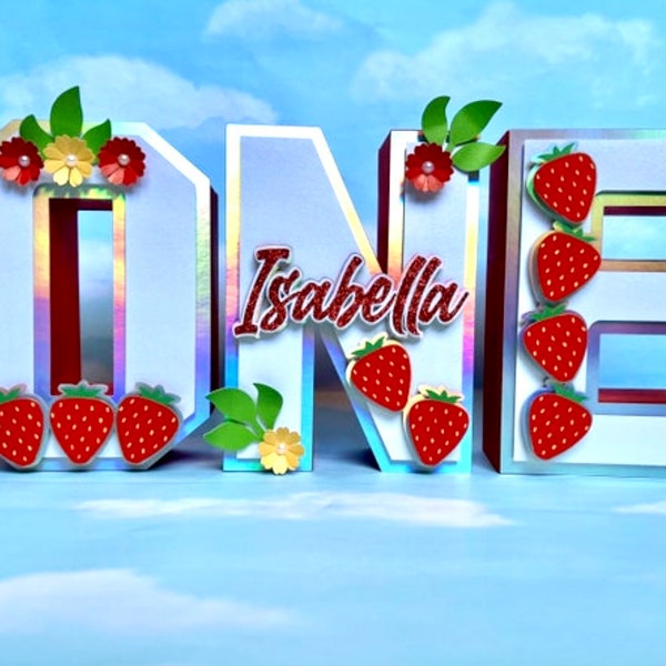 Strawberry Shortcake 3d Letters - Etsy