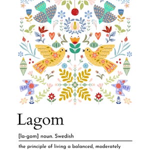 Scandinavian Definition Print Set of 3, Hygge Art, Lagom, Koselig, Folk ...