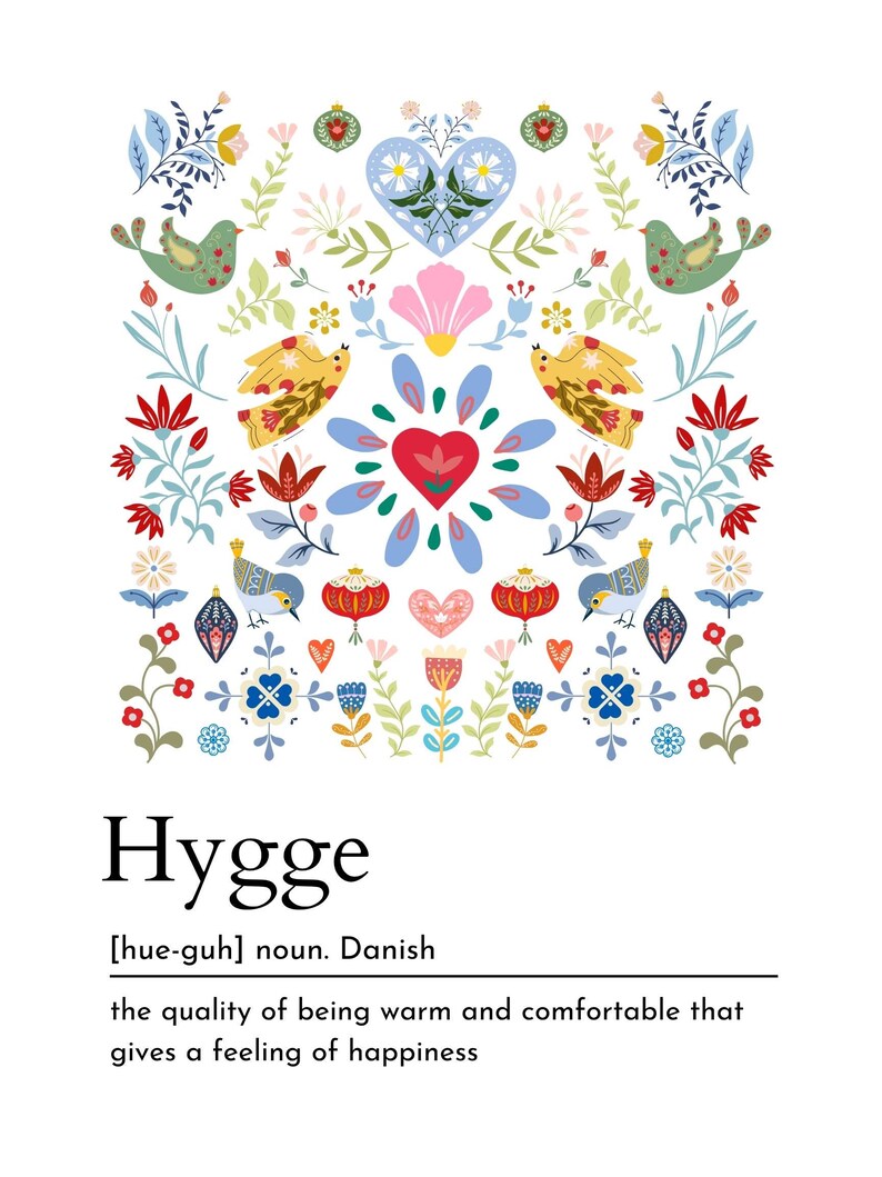 Scandinavian Definition Print Set of 3, Hygge Art, Lagom, Koselig, Folk ...
