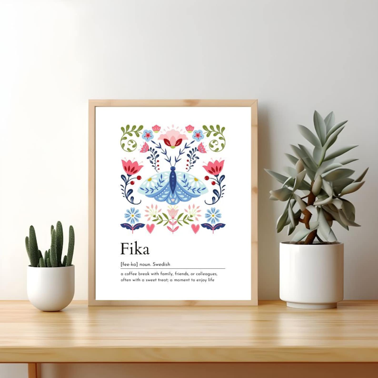 Scandinavian Definition Cicadas Poster Print Set of 3, Fika, Sisu, Mysa ...