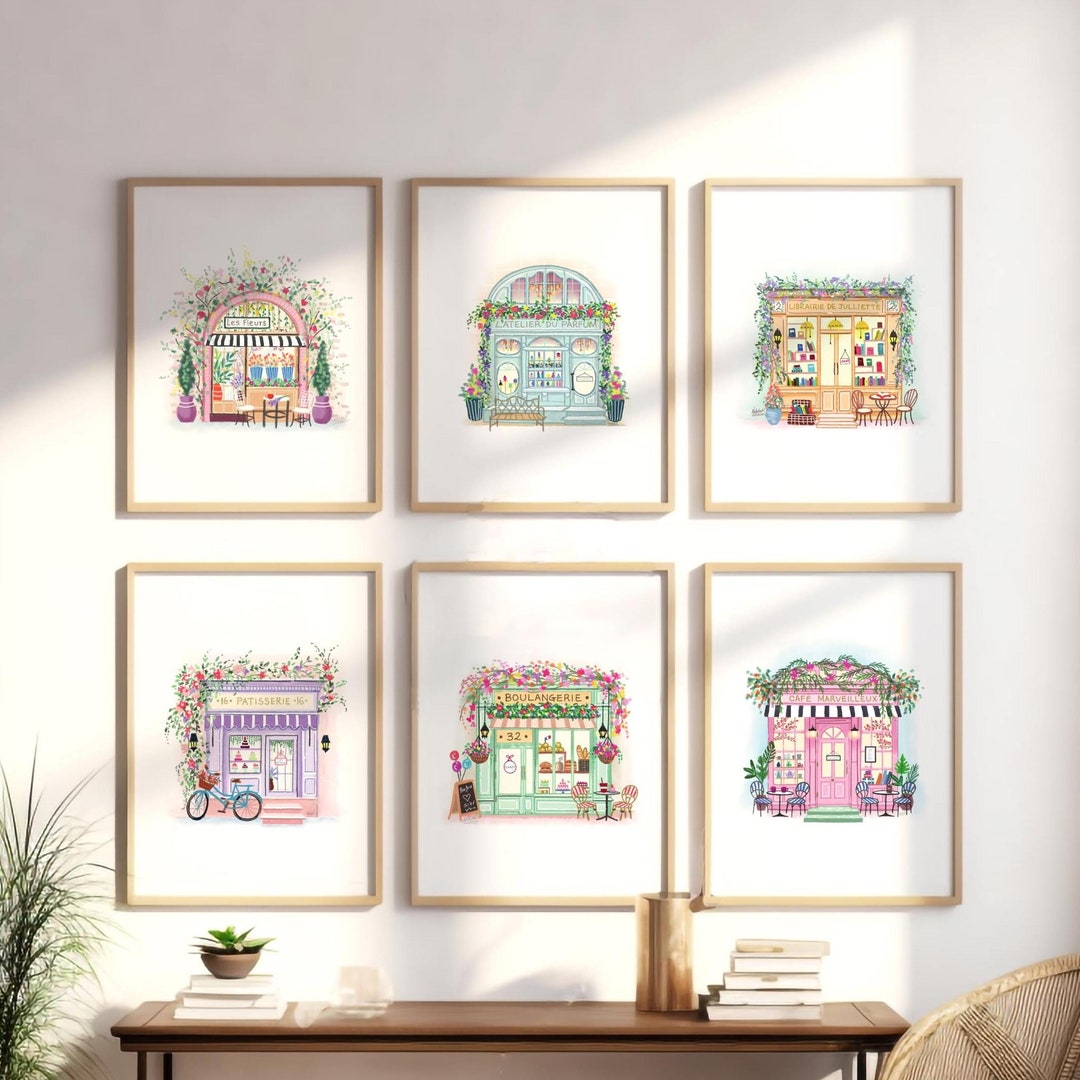 Paris Wall Art Bundle, French Coffee Shop Print, Digital Printable ...