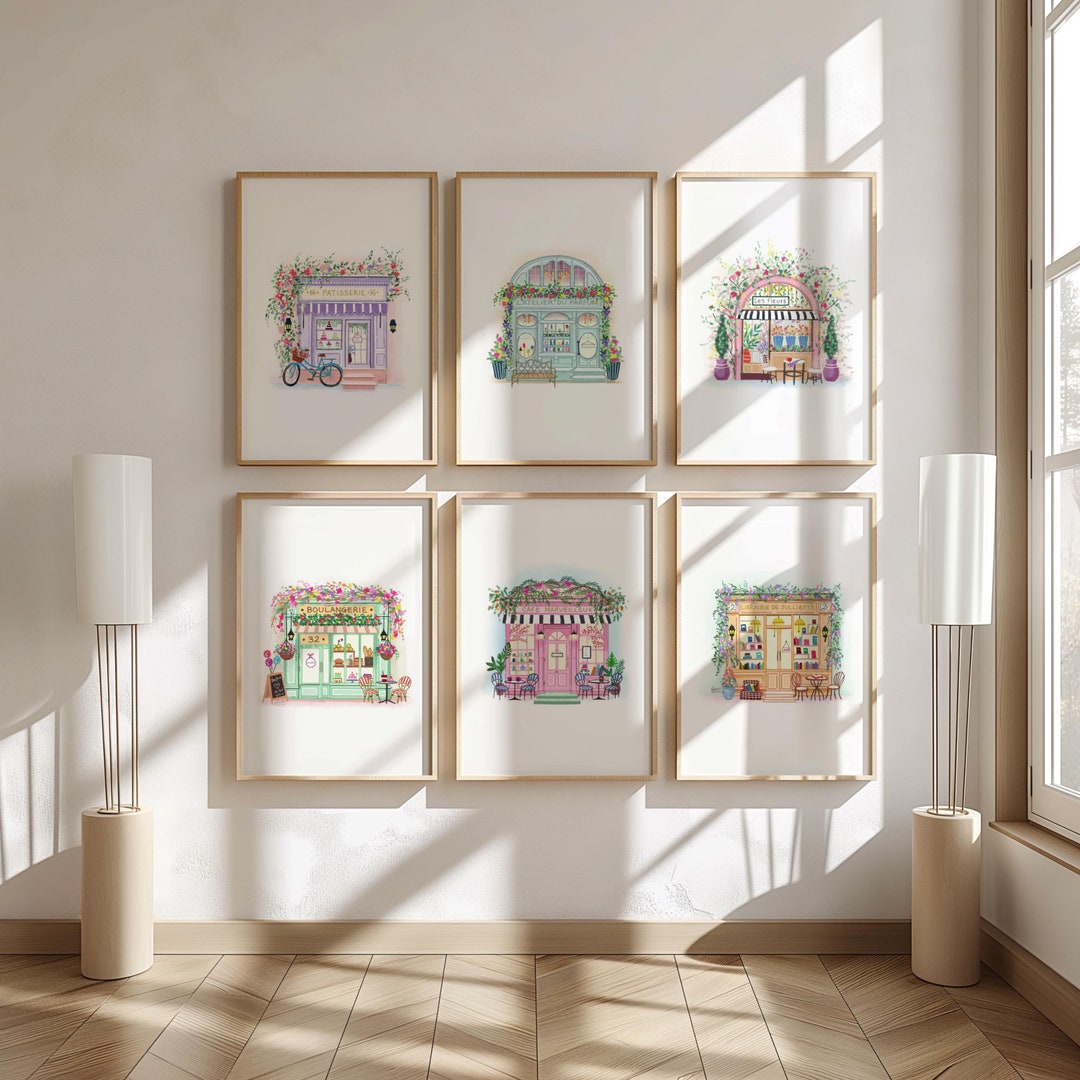 Paris Wall Art, French Coffee Shop, French Cafe Art Prints, Watercolor ...