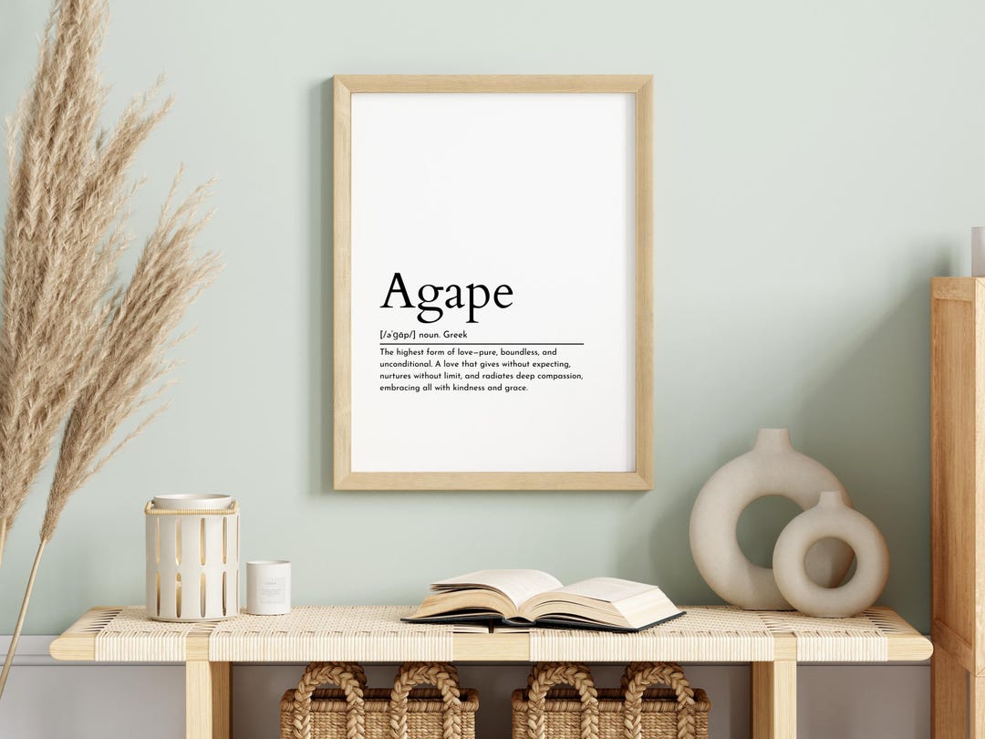 Greek Wall Art, Agape Definition Poster, Greek Poster, Greek Print ...
