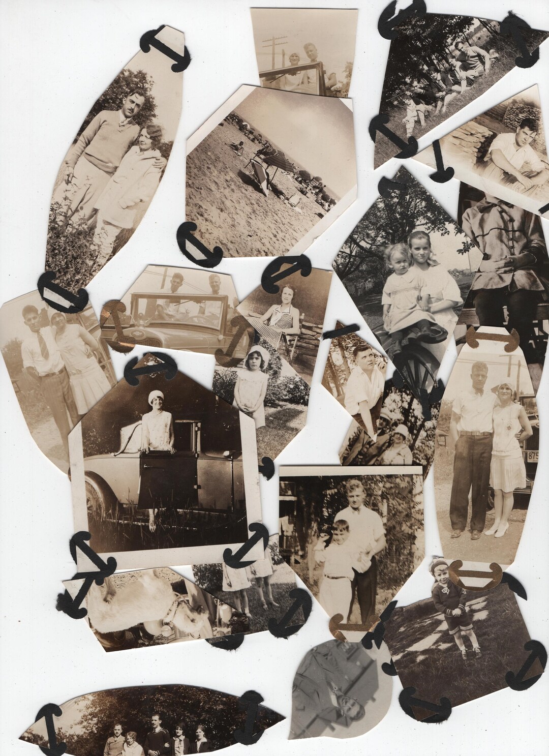 1922 People Original Cutouts 20 Original Vernacular Black and White ...