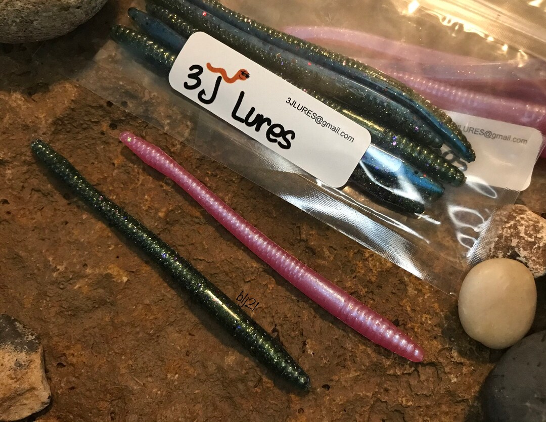 4.75 Inch Custom Handmade Creature Finesse Worm Soft Bait Plastic - Etsy
