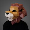 Rabbit Papercraft Mask PDF, SVG Template for Cricut Projects DIY 3D ...