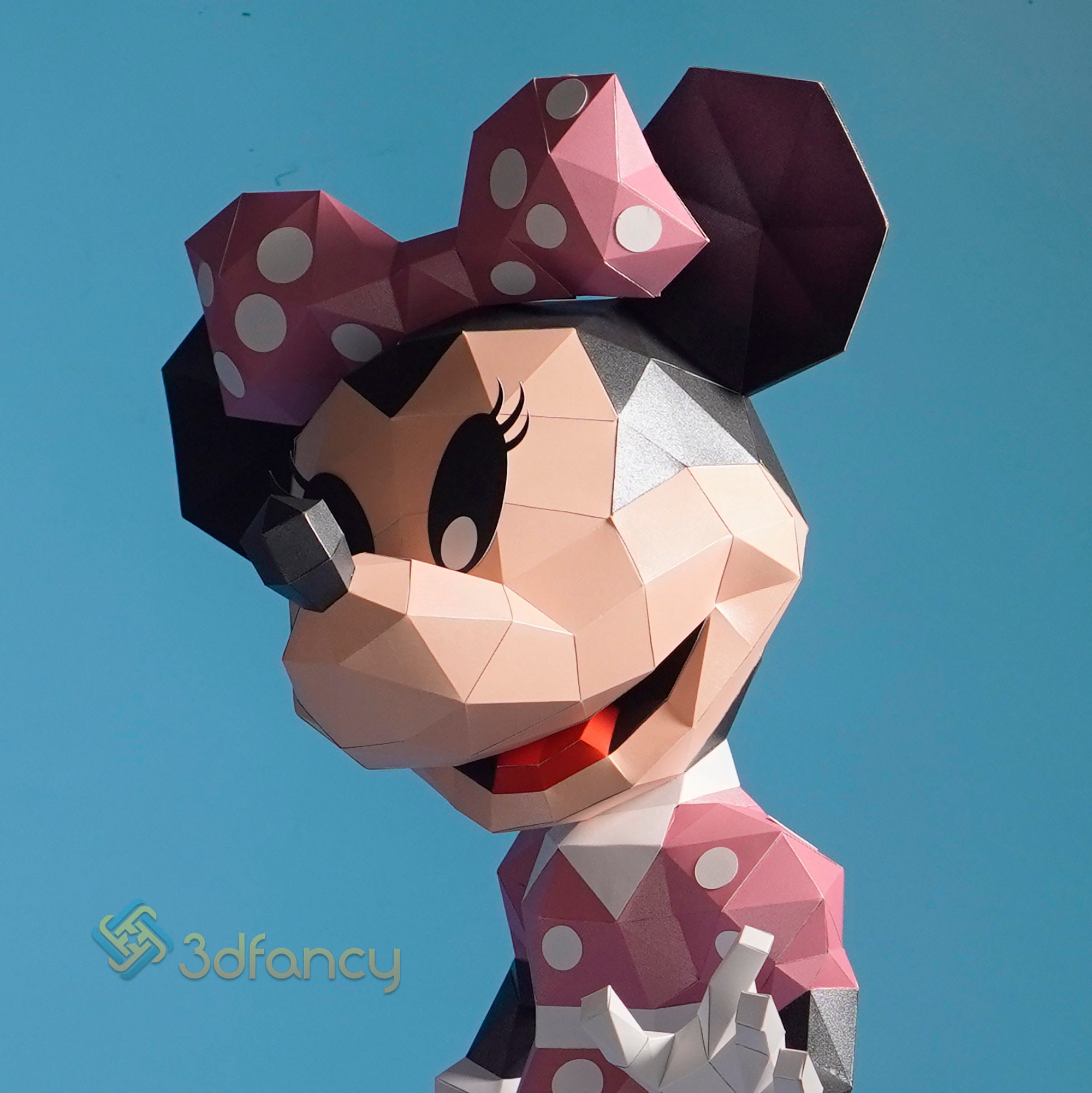Papercraft Minnie Mouse PDF SVG Template for DIY 3D Minnie - Etsy