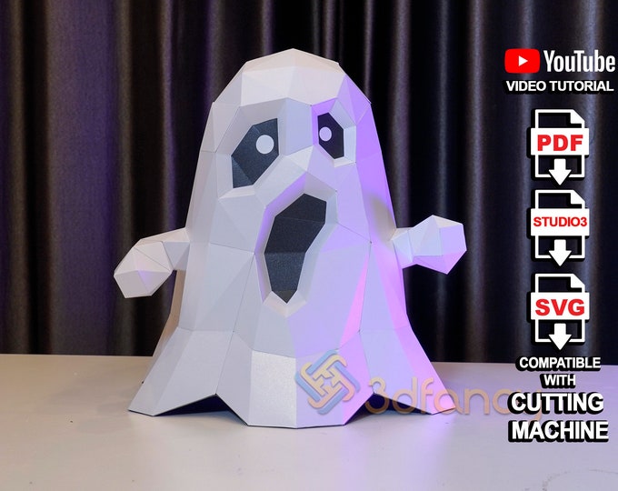 Cute Papercraft Ghost - Template - Etsy Canada