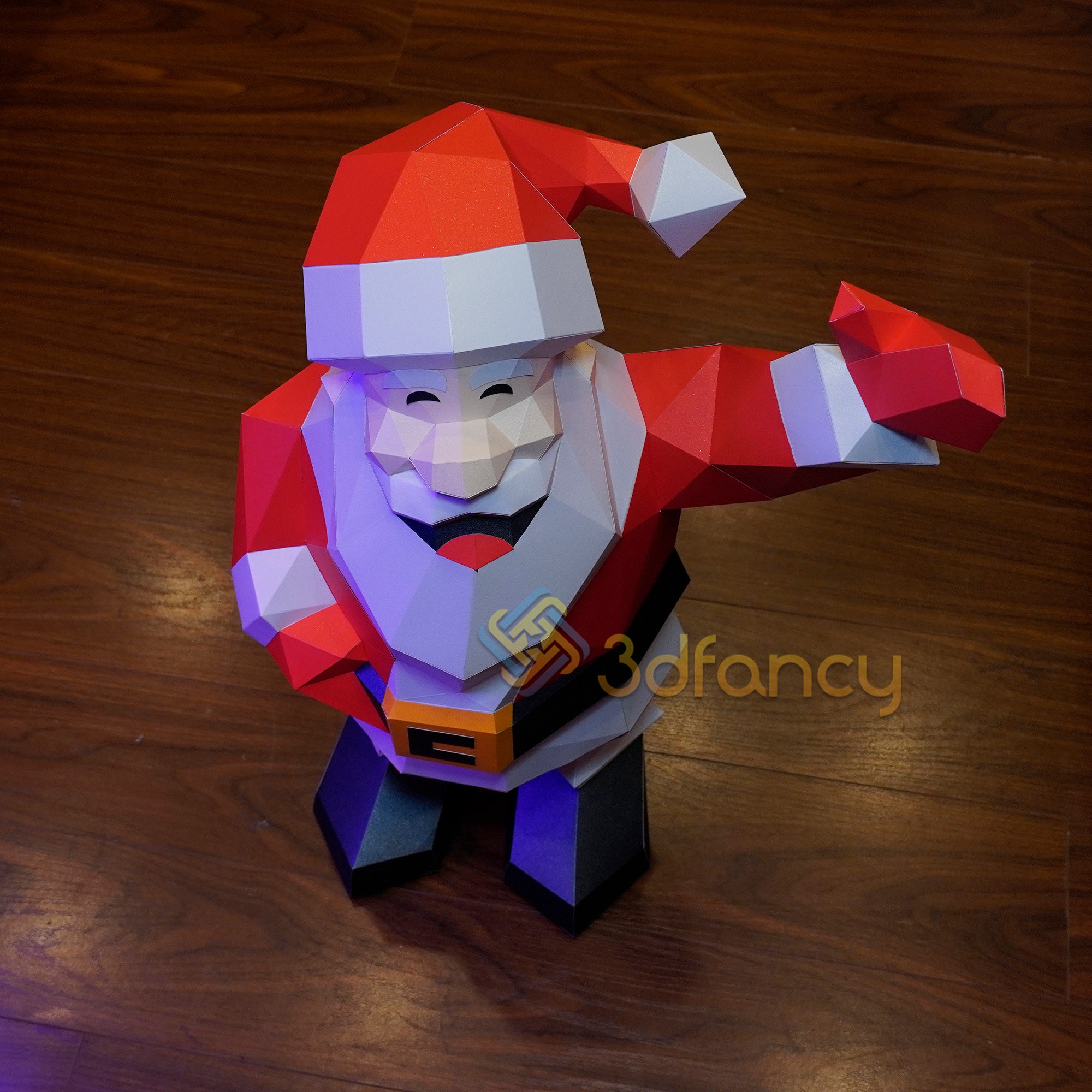 Santa Claus Papercraft PDF SVG Template for DIY 3D Santa | Etsy