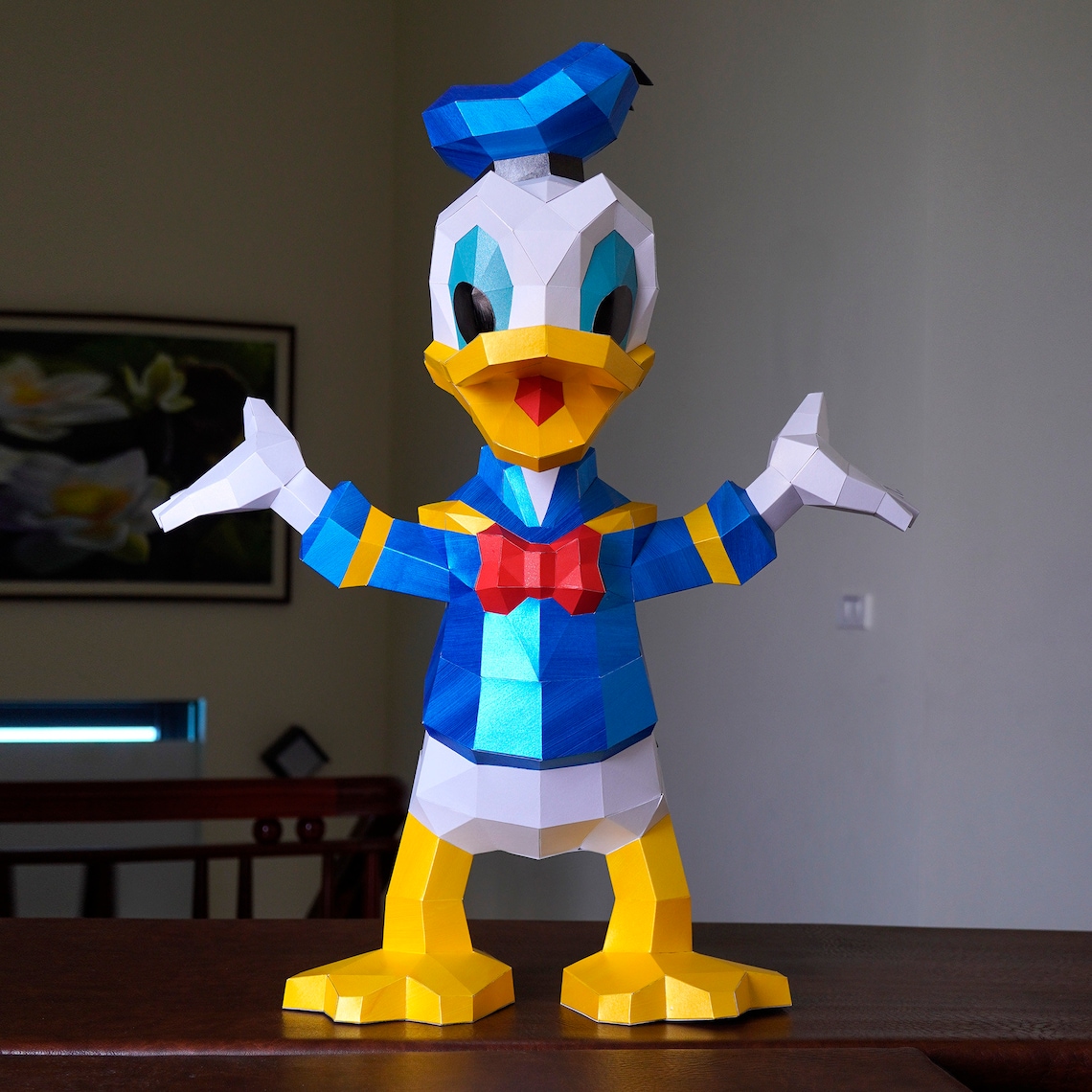 Donald Duck Papercraft PDF SVG Template for DIY Low Poly - Etsy Finland