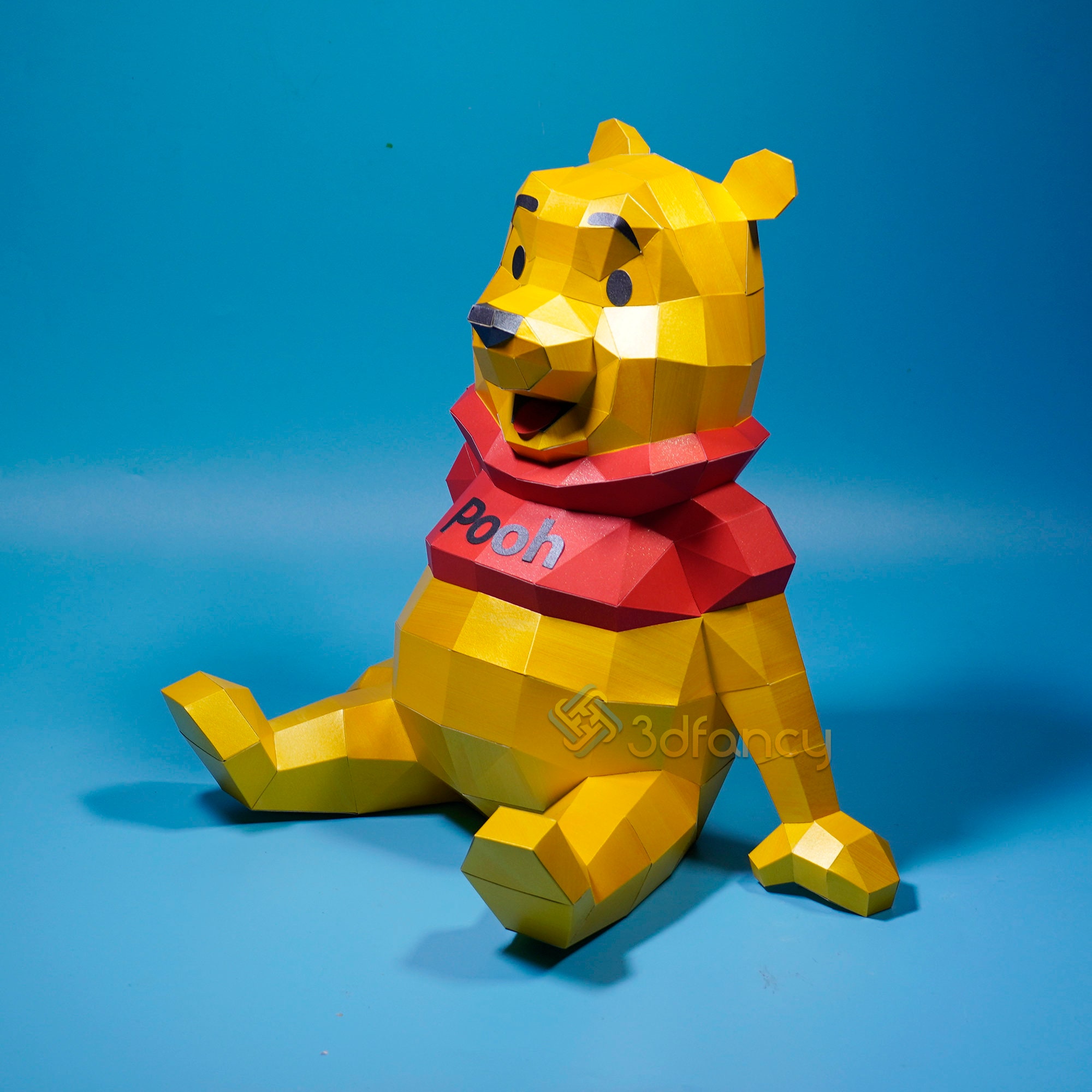 Papercraft Pooh Bear PDF 3D SVG Cricut Template for Creating - Etsy