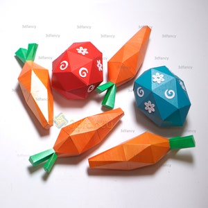 Bunny Easter Papercraft PDF, SVG Template Creating Low Poly 3D Rabbit ...