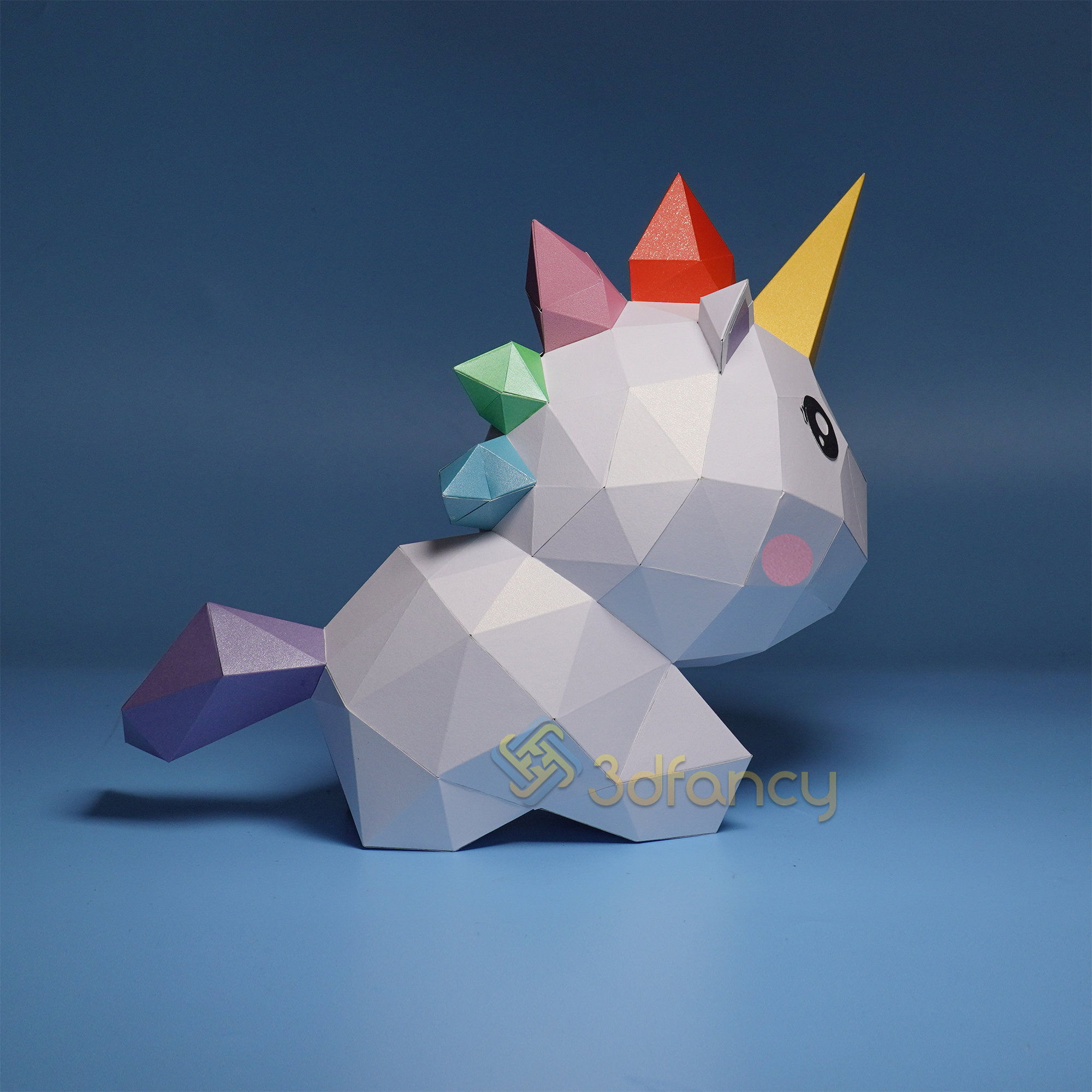 Unicorn Cute Papercraft PDF SVG Template Compatible With - Etsy