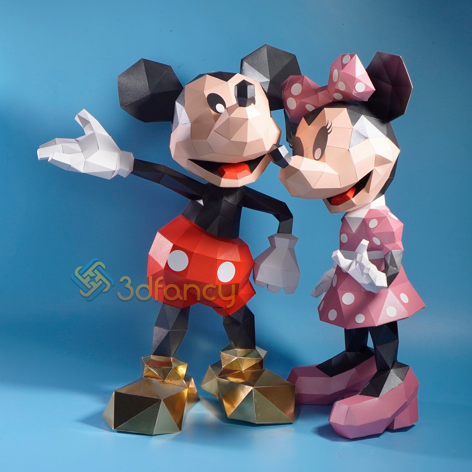 Mickey Mouse Papercraft Minnie Mouse PDF Printers Origami SVG - Etsy UK