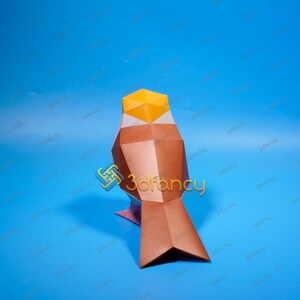 Papercraft Bird Sparrow PDF, SVG Template for Cricut Projects, 3D Low ...