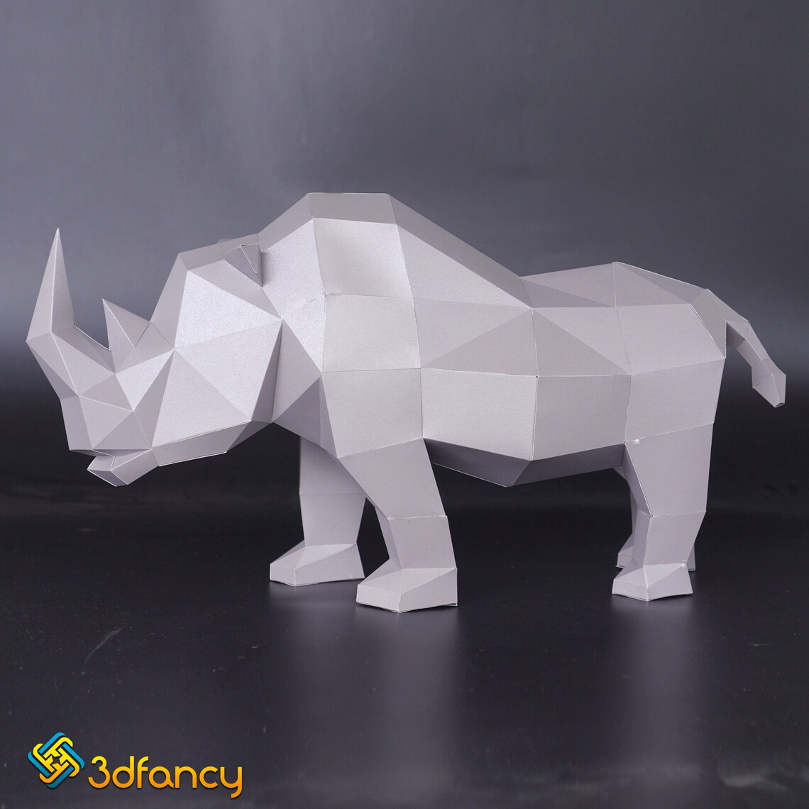 Rhino Paper Craft Digital Template 3D Low Poly Rhino | Etsy