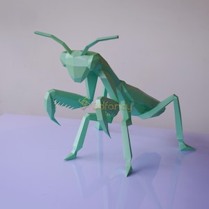 3D Mantis Papercraft SVG PDF Template – DIY Home Decor, Cardstock Model ...