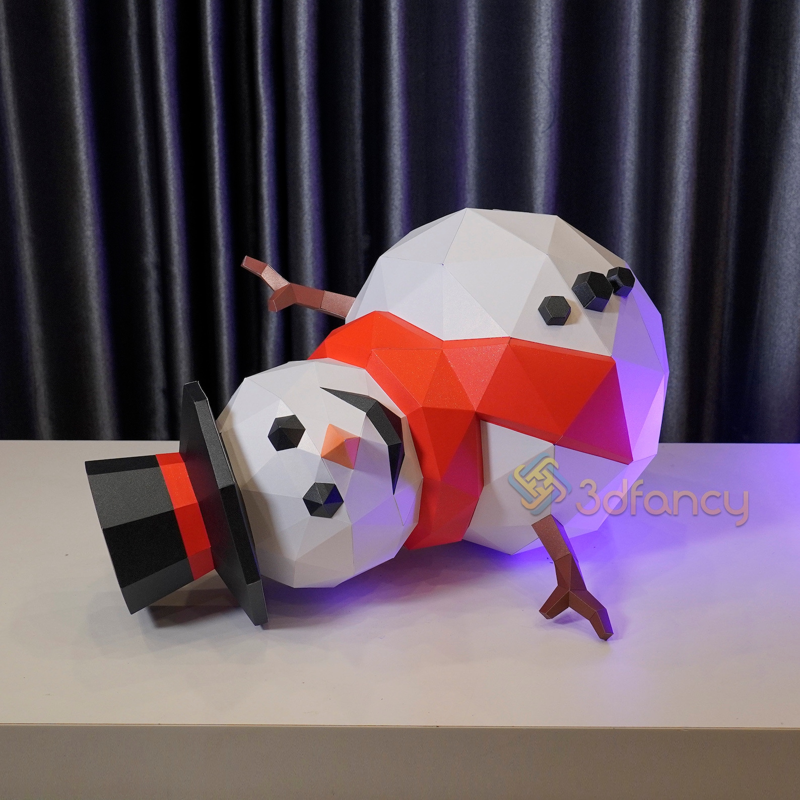 Papercraft 3D Snowman PDF SVG Template Christmas Snowman for - Etsy Canada