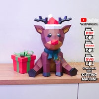 Santa Claus Papercraft Sculpture, Printable 3D Puzzle, Papercraft Pdf ...