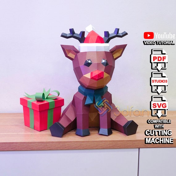 Plantilla De Piruleta De Reno Para Recortar 1,928,970 En La Categoría