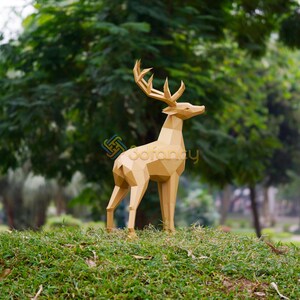 Papercraft Standing Deer PDF, SVG, Studio Template - DIY Papercraft ...
