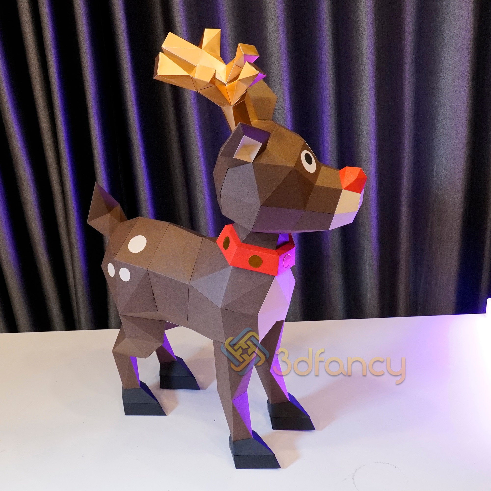 Reindeer Papercraft 3D Rudolph Paper Craft PDF SVG Template | Etsy
