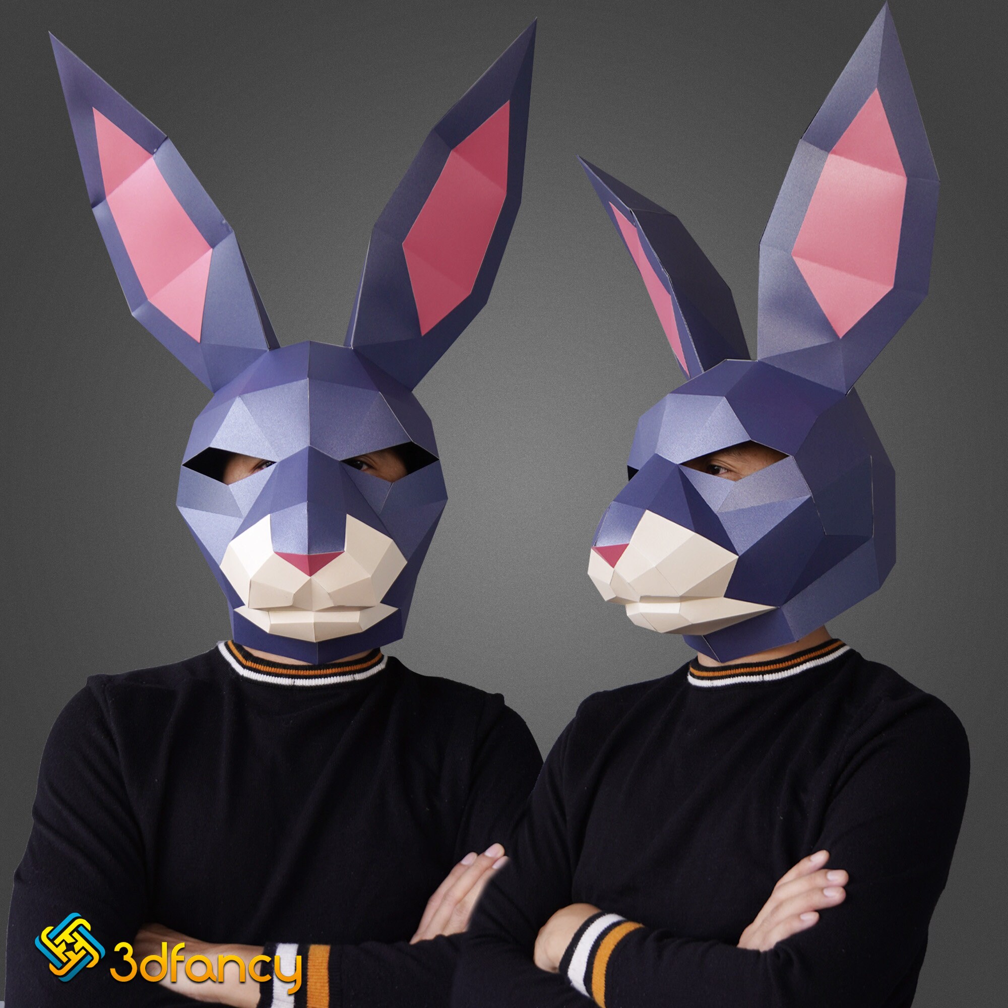Rabbit Papercraft Mask PDF SVG Template for Cricut Projects - Etsy Canada