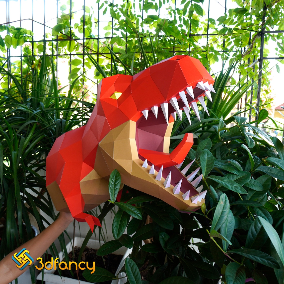T-rex Head Papercraft PDF SVG Templates Paper Trophy 3D | Etsy