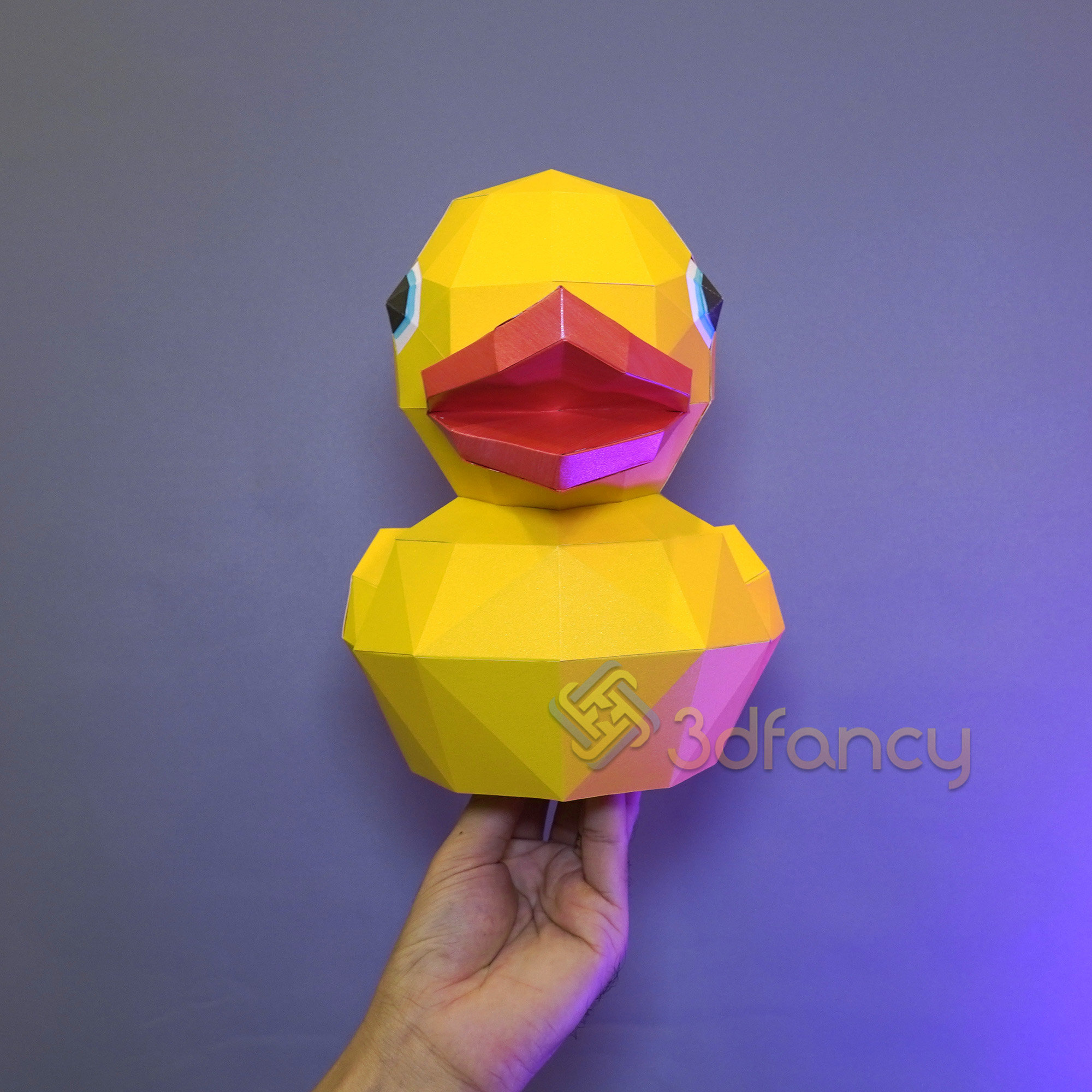 3D Paper Craft SVG PDF Template Rubber Duck Papercraft 3D - Etsy