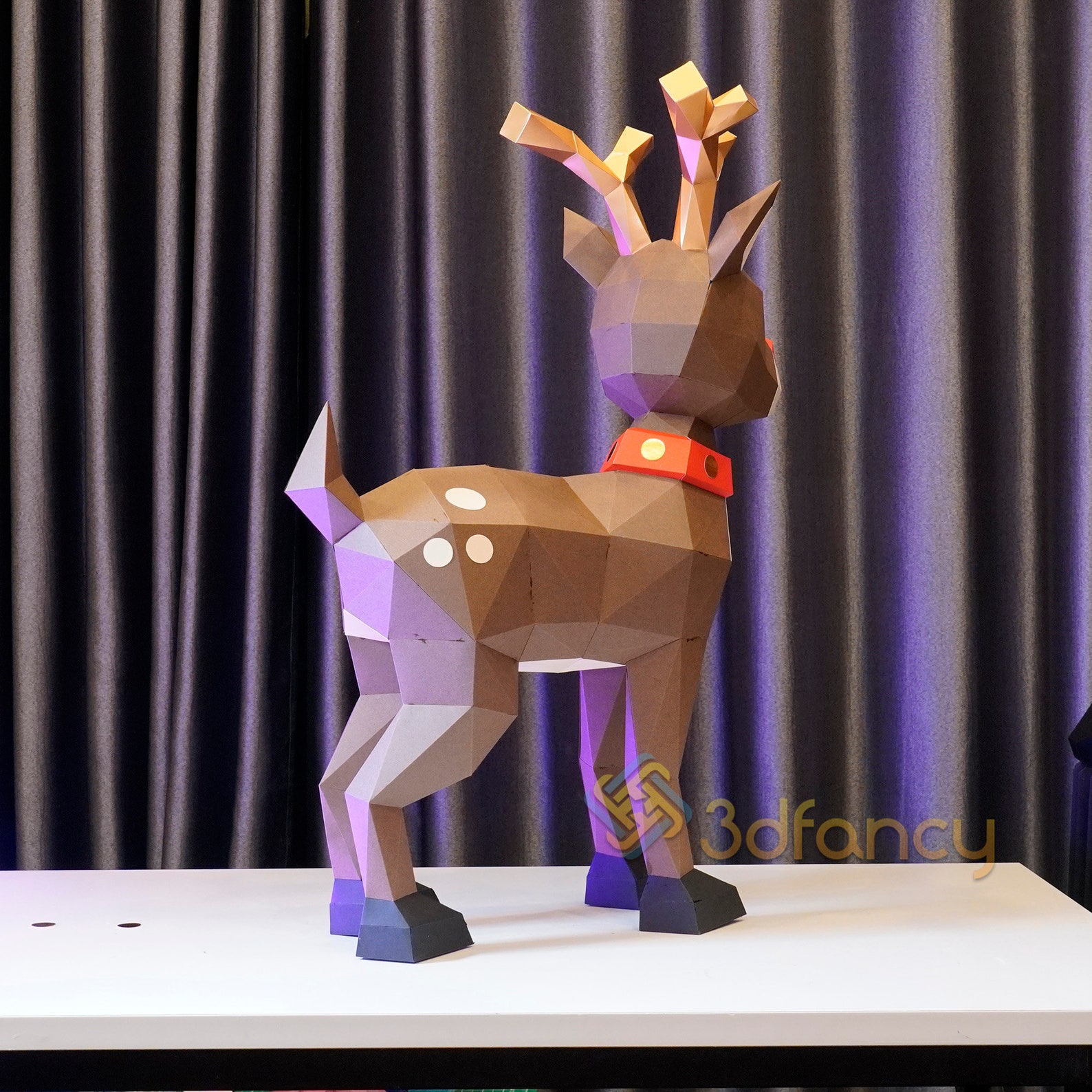 Reindeer Papercraft 3D Rudolph Paper Craft PDF SVG Template - Etsy