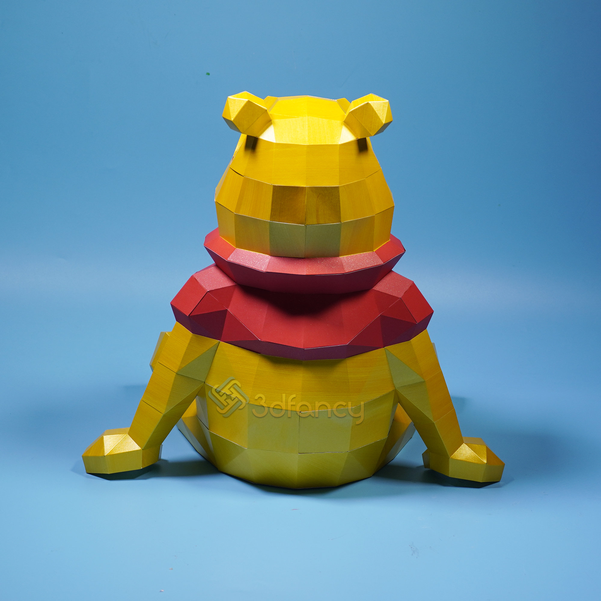 Papercraft Pooh Bear PDF 3D SVG Cricut Template for Creating - Etsy