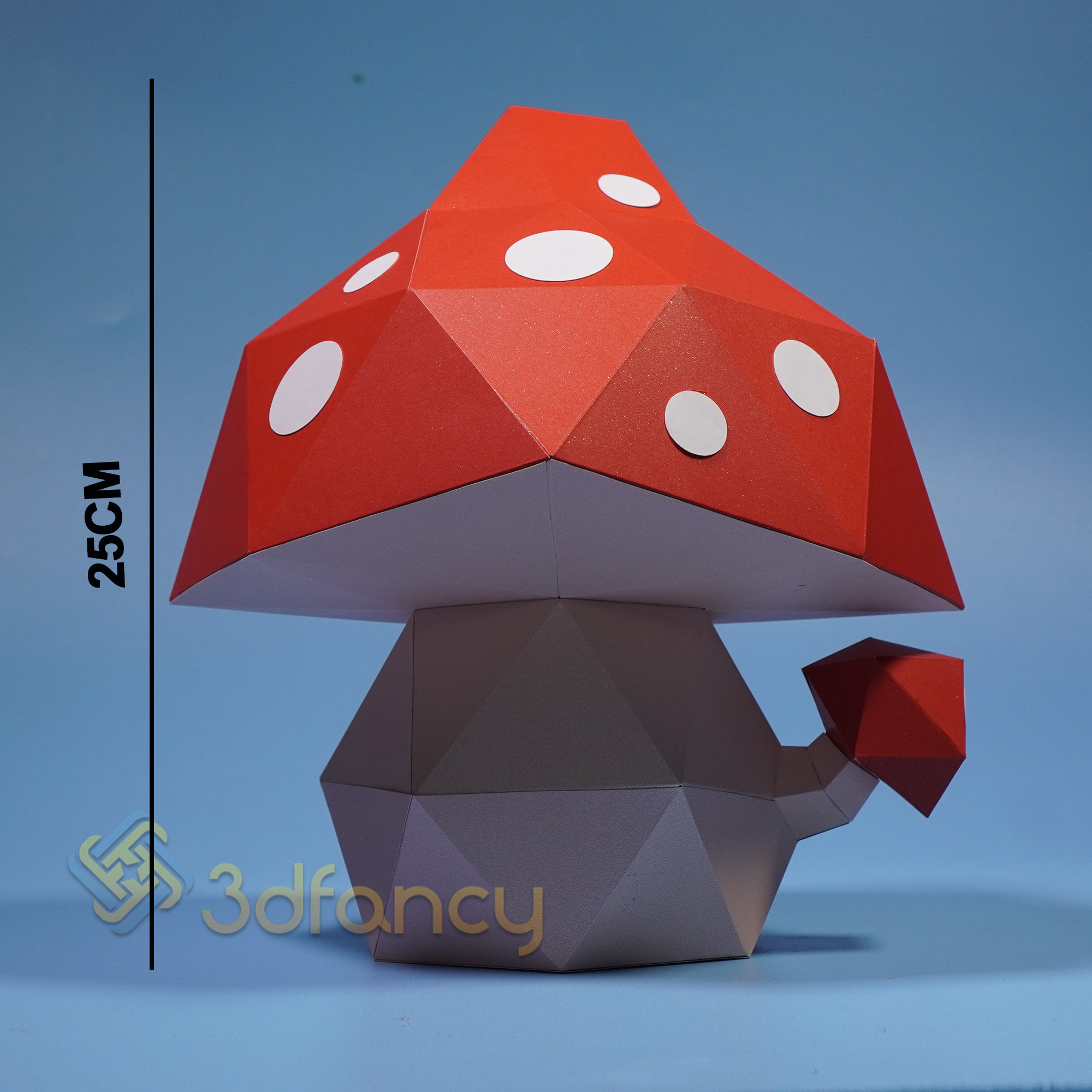 Mushrooms 3D Papercraft PDF SVG Template for DIY Low Poly - Etsy