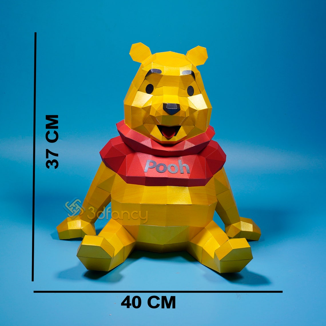 Papercraft Pooh Bear PDF 3D SVG Cricut Template for Creating - Etsy