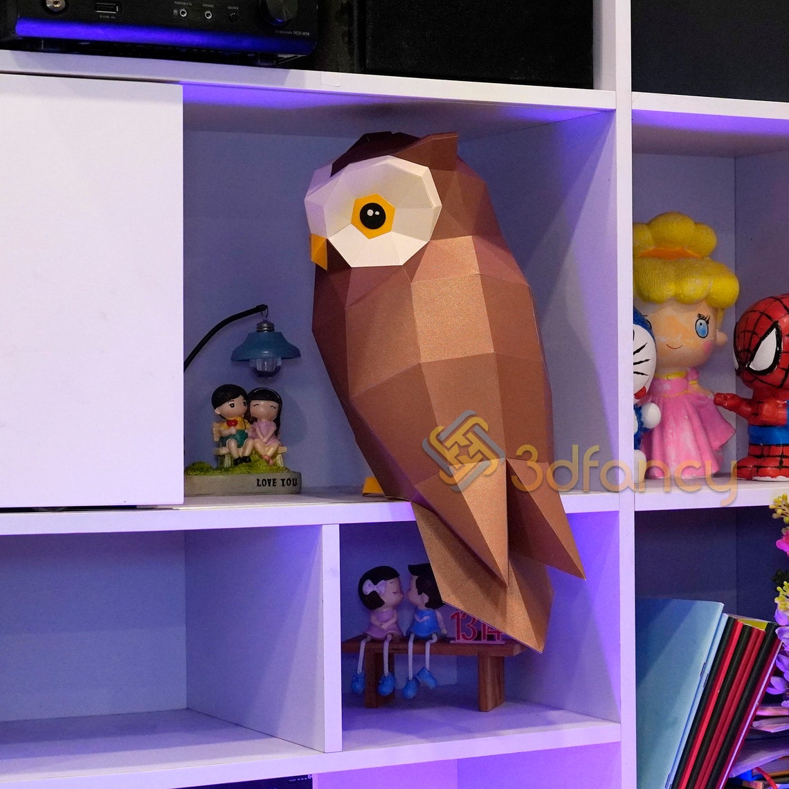Papercraft Owl PDF SVG for Cricut Projects Papercraft 3D - Etsy UK