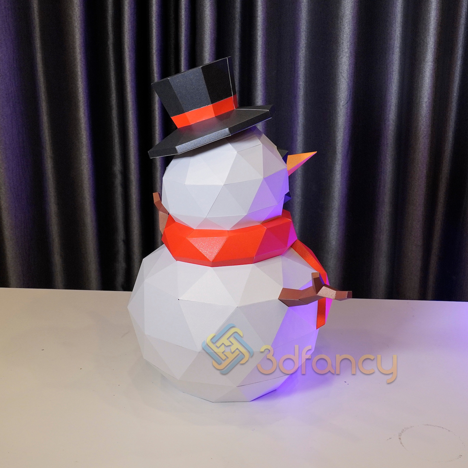 Papercraft 3D Snowman PDF SVG Template Christmas Snowman for - Etsy Canada