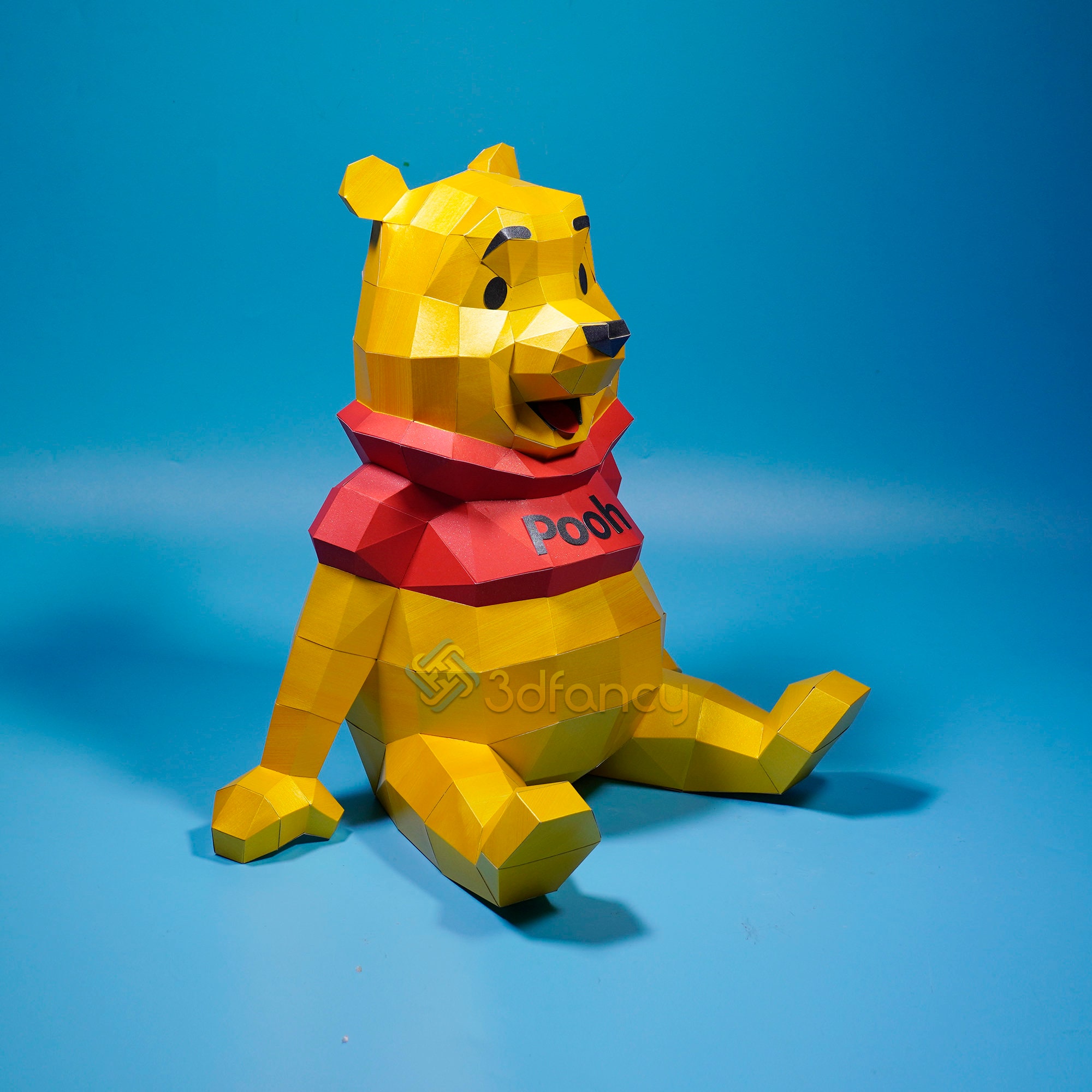Papercraft Pooh Bear PDF 3D SVG Cricut Template for Creating - Etsy UK