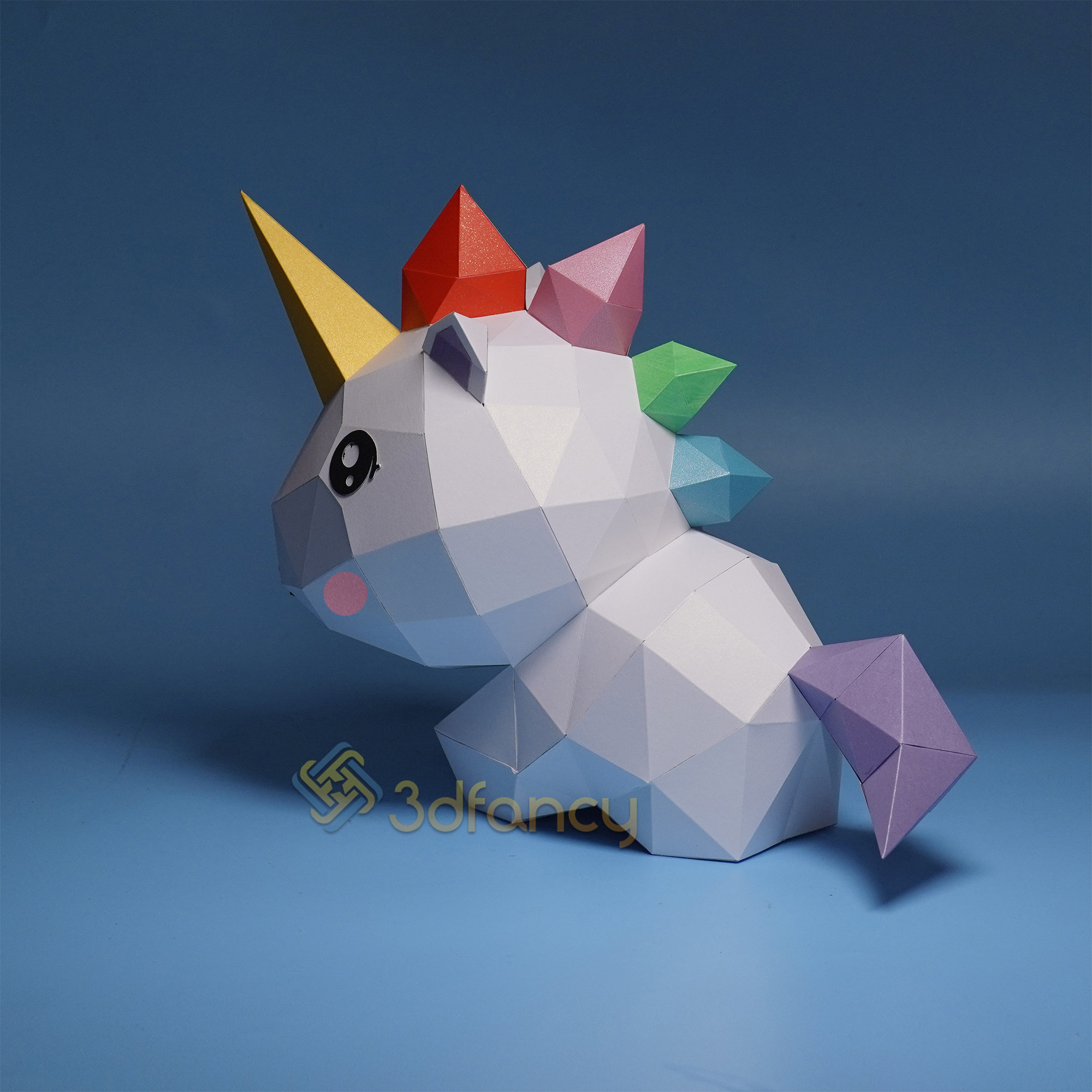 Unicorn Cute Papercraft PDF SVG Template Compatible With - Etsy