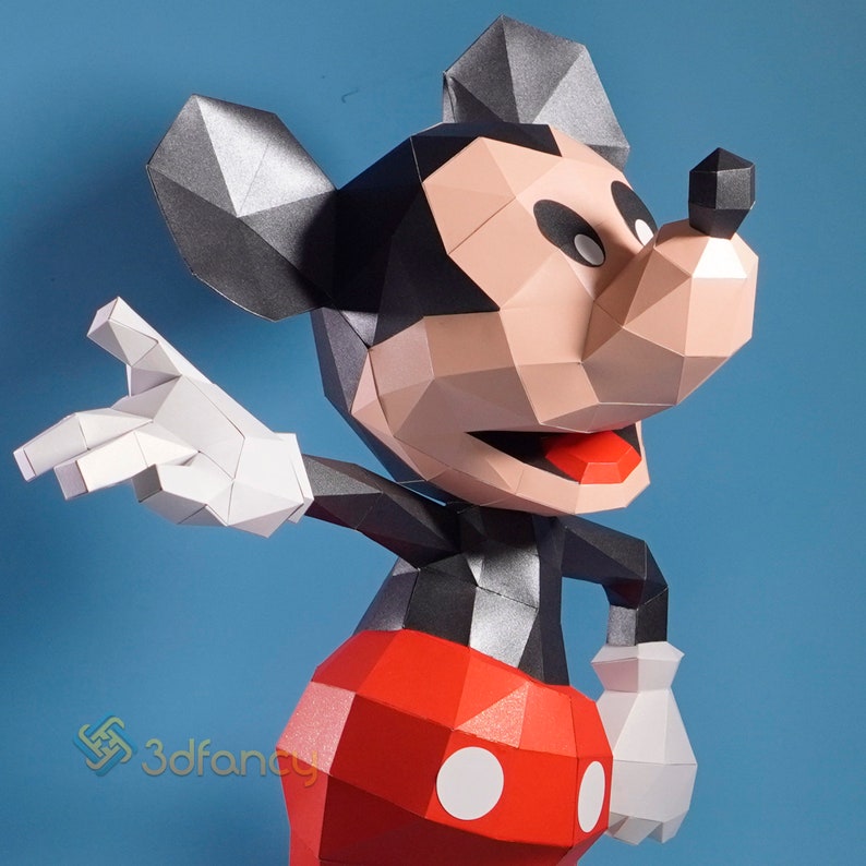 Mickey Mouse Papercraft Minnie Mouse PDF Printers Origami SVG - Etsy