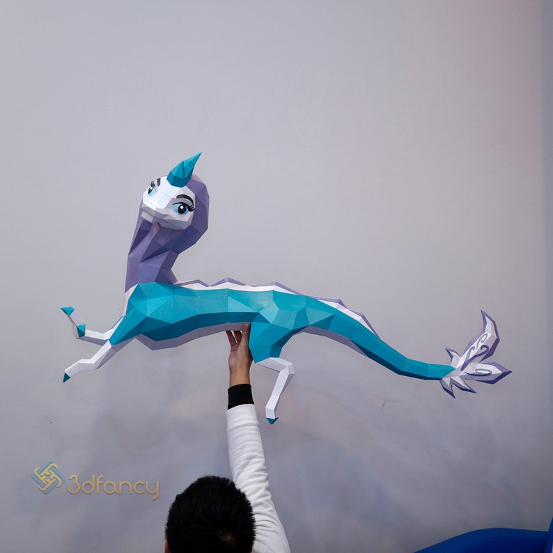 Papercraft Dragon PDF Printable SVG for Cutting Machine for - Etsy