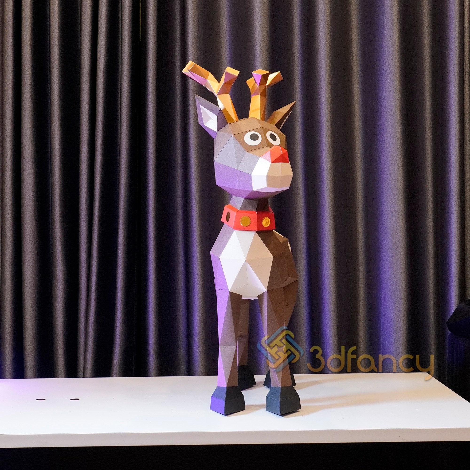 Reindeer Papercraft 3D Rudolph Paper Craft PDF SVG Template | Etsy