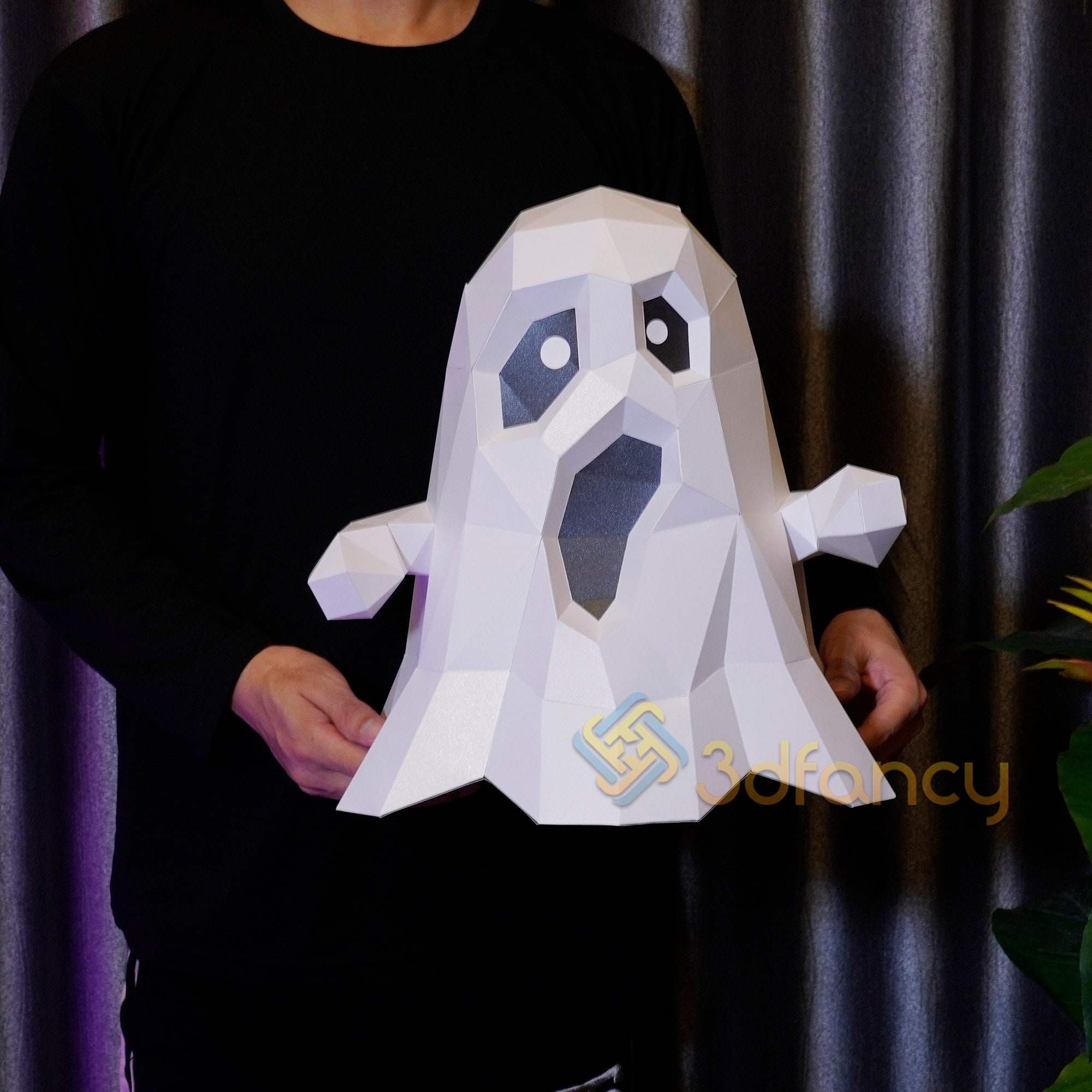 Ghost Papercraft PDF SVG Silhouette Studio Template For | Etsy