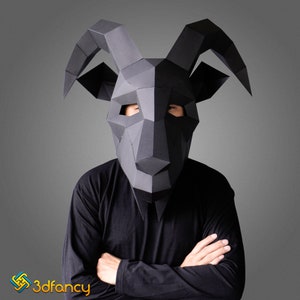 Goat Mask Papercraft PDF, SVG Template for Cricut & Cameo4, Low Poly ...