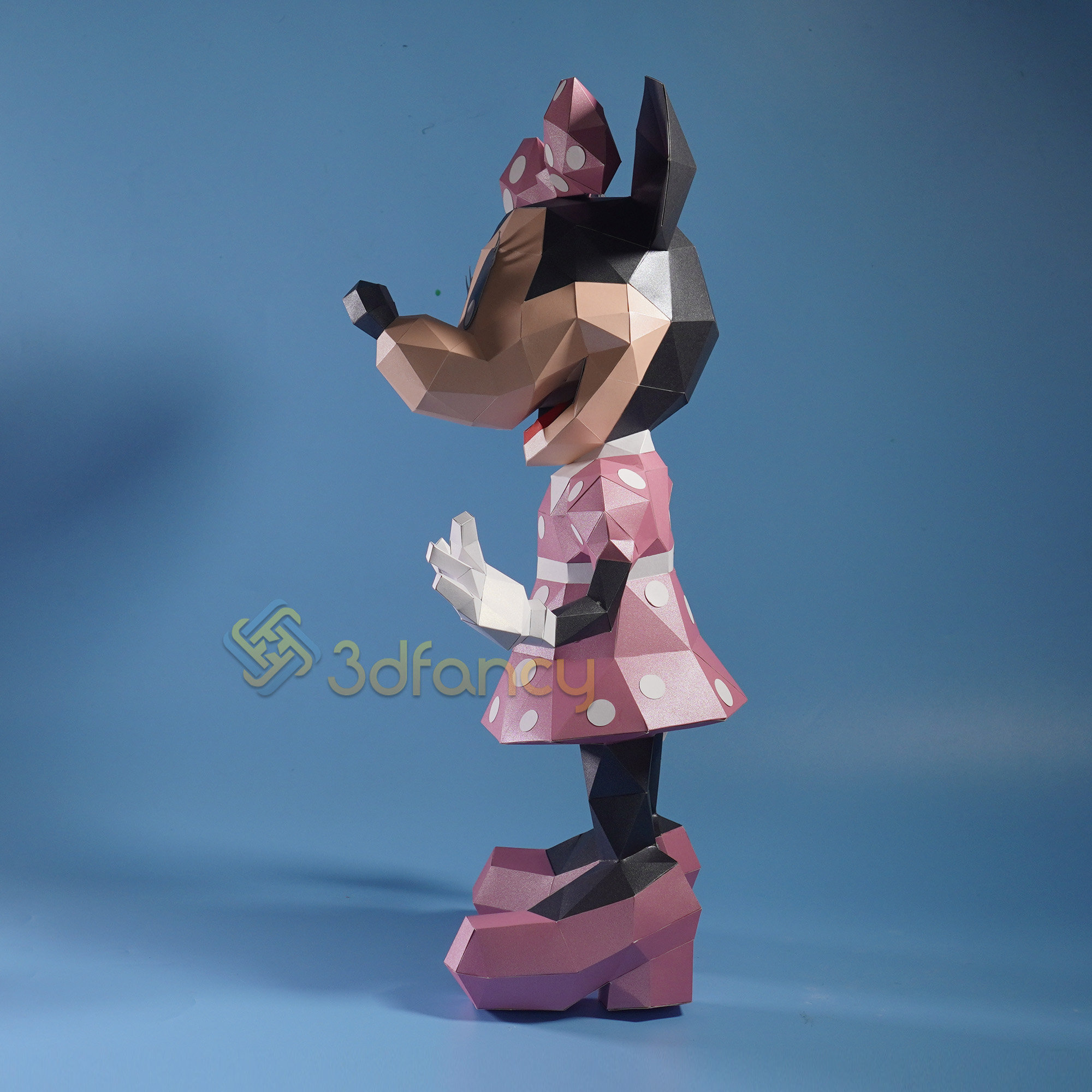 Papercraft Minnie Mouse PDF SVG Template for DIY 3D Minnie - Etsy