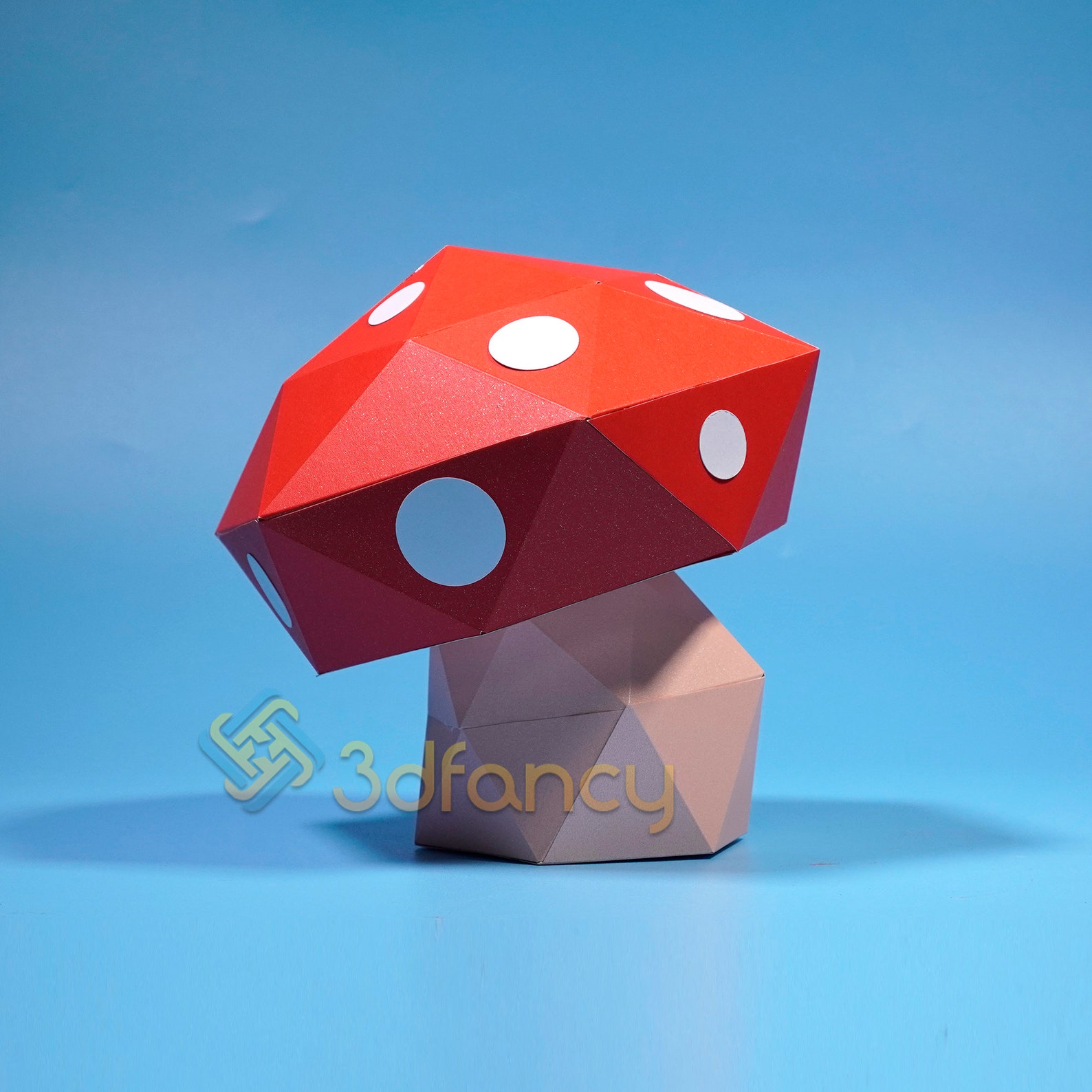 Mushrooms 3D Papercraft PDF SVG Template for DIY Low Poly - Etsy Australia
