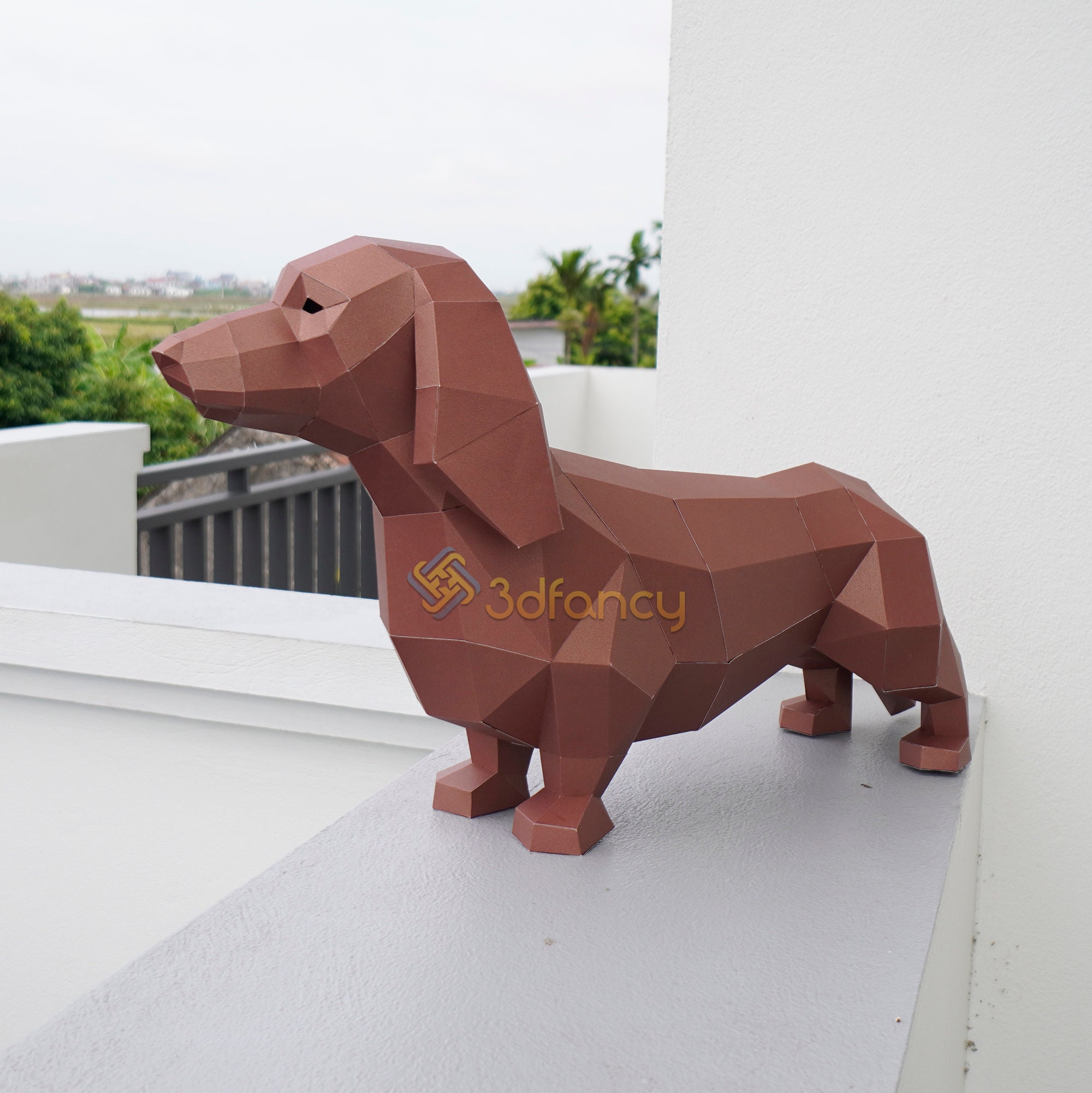 Dachshund Papercraft PDF 3D SVG Template Creating 3D Dog - Etsy Canada