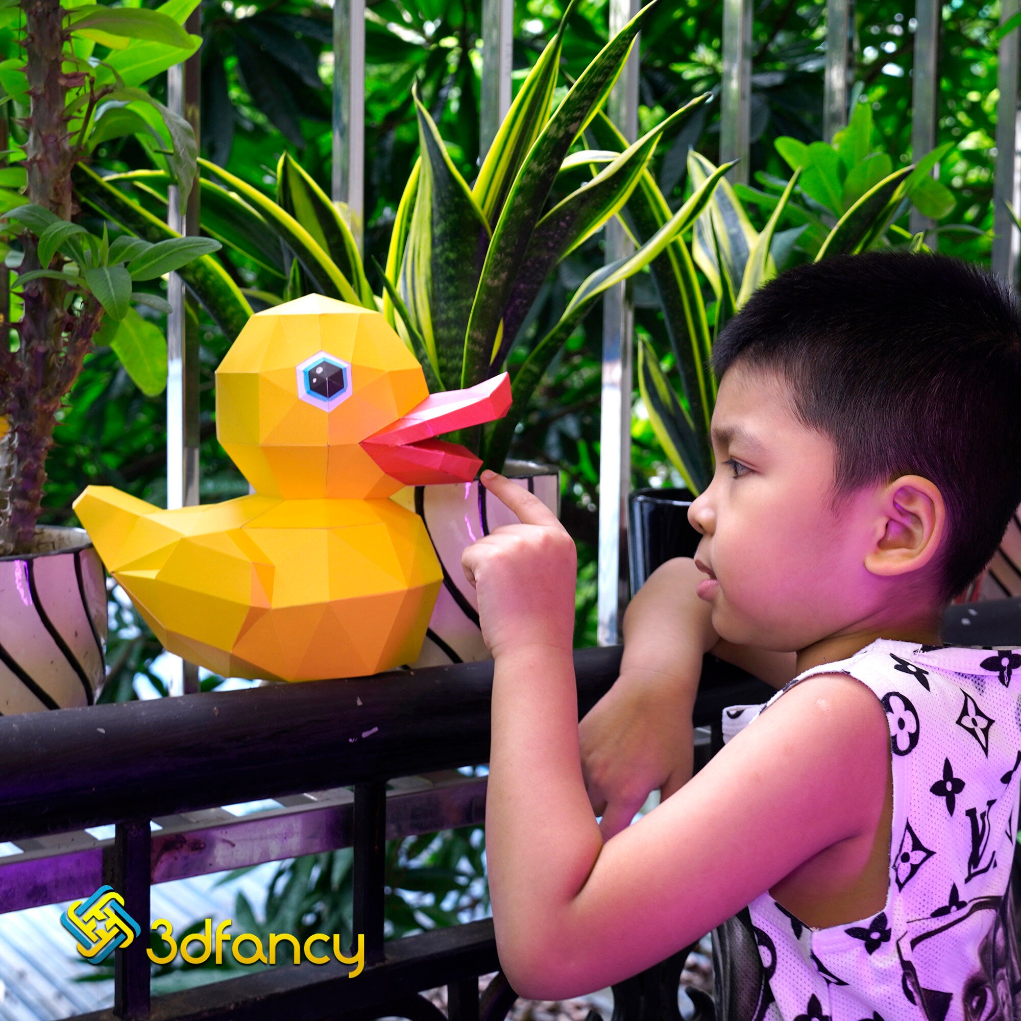 3D Paper Craft SVG PDF Template Rubber Duck Papercraft 3D - Etsy