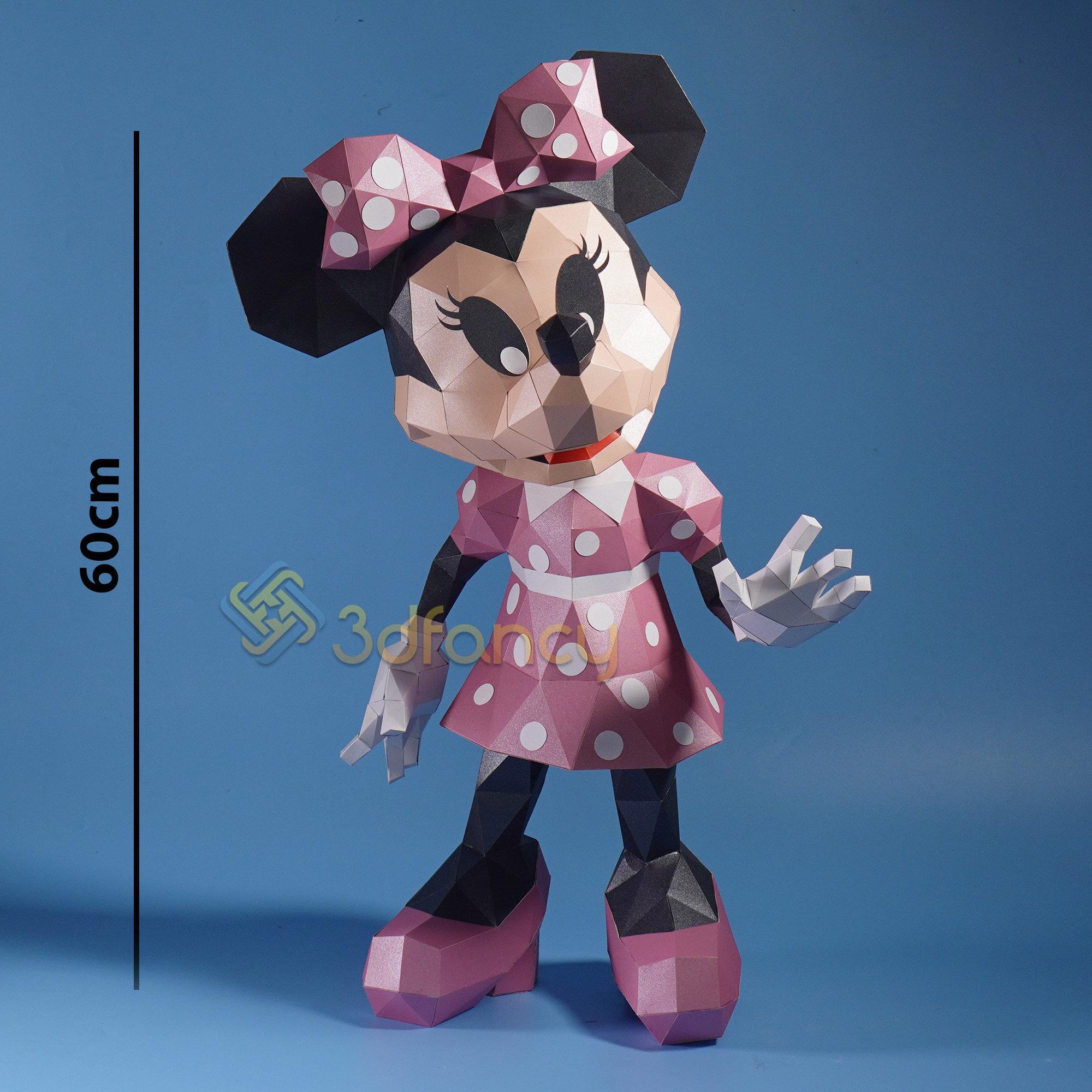 Papercraft Minnie Mouse PDF SVG Template for DIY 3D Minnie - Etsy