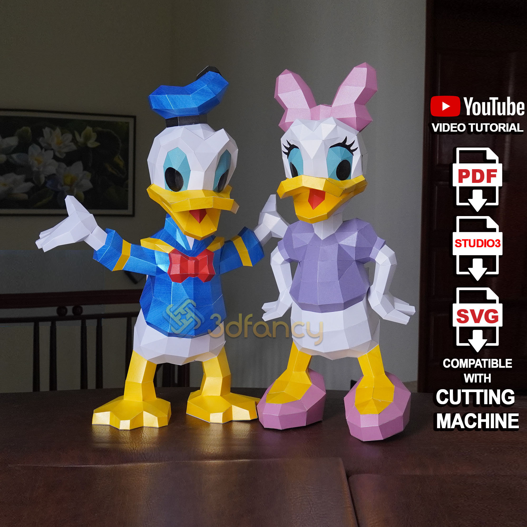Donald Duck Papercraft & Daisy Duck Paper Craft PDF Drucker - Etsy.de